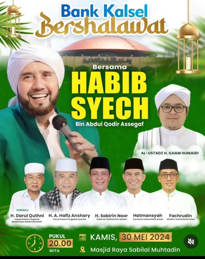 BANK KALSEL 30 Mei Gelar Banua Bershalawat Bersama Habib Syech di ...