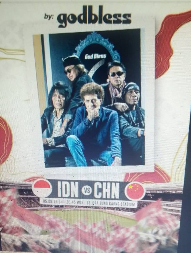 GOD BLESS Bakal Tampil di Laga Timnas Indonesia Vs China - Suar Indonesia